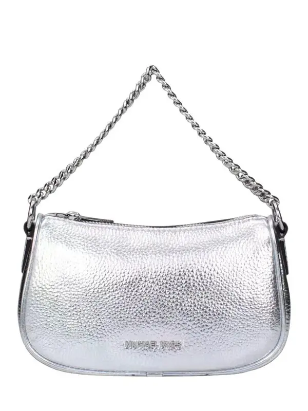 Michael Kors Metallic Pebbled-leather Shoulder Bag - Silver
