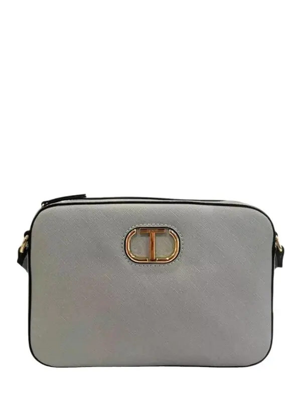 TWINSET Oval T Shoulder Bag - Grey