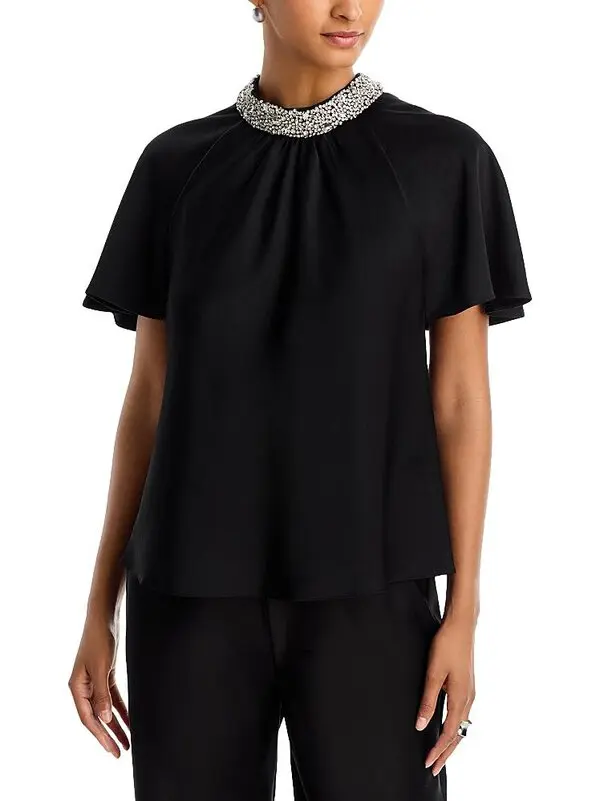 Simkhai Loreta Embellished Top - Black