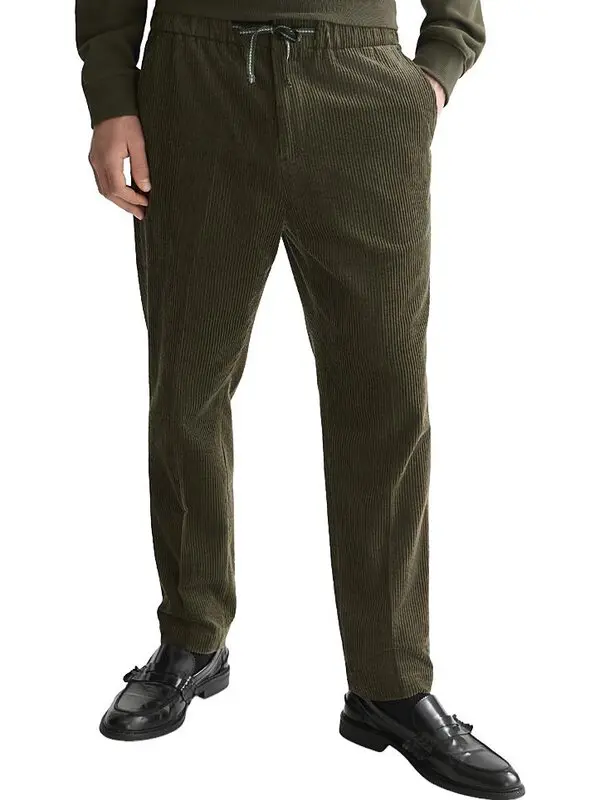 Scotch & Soda Fave Cotton Corduroy Regular Fit Drawstring Pants - Forest Night