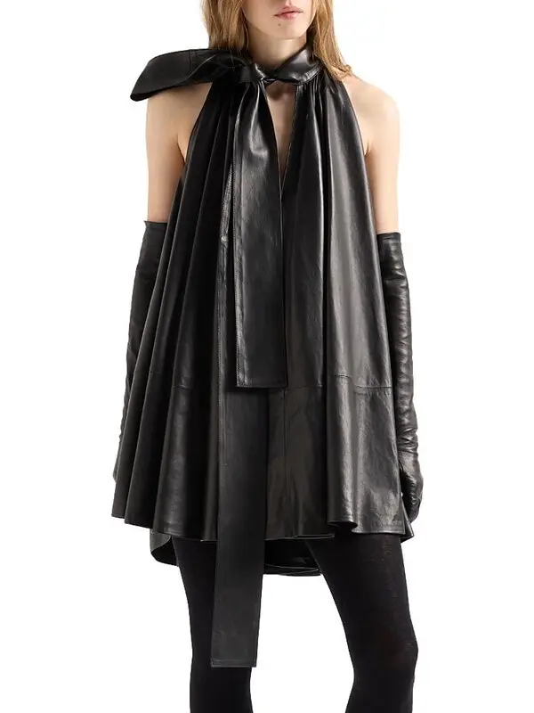 7 For All Mankind Frill Dress - Faux Leather