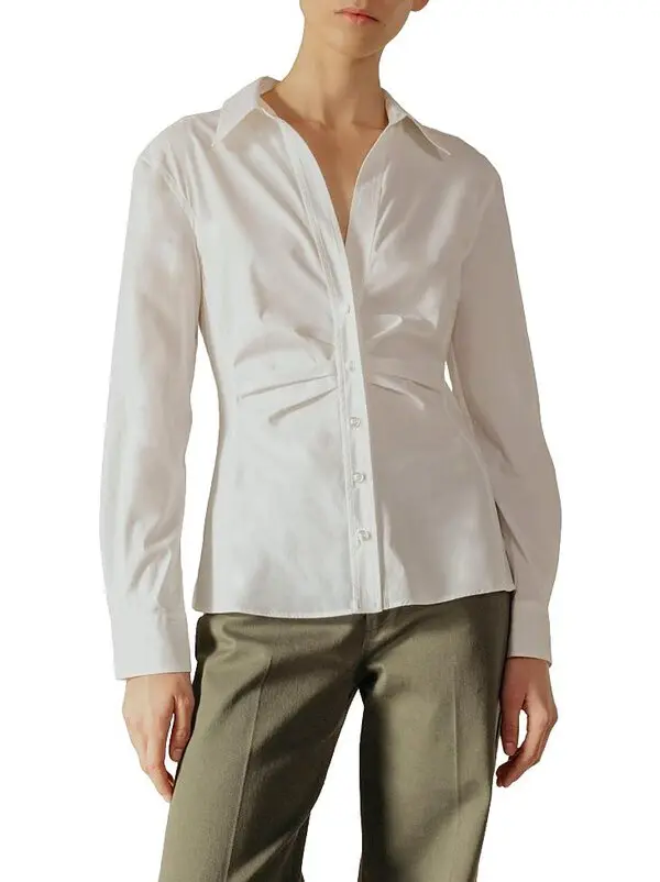 CALLAS MILANO Savil Stretch Poplin Shirt - White
