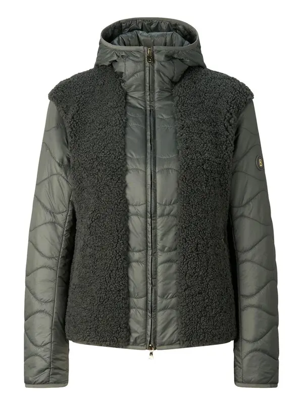 Bogner Bibi Teddy Quilted Jacket - Sage Grey
