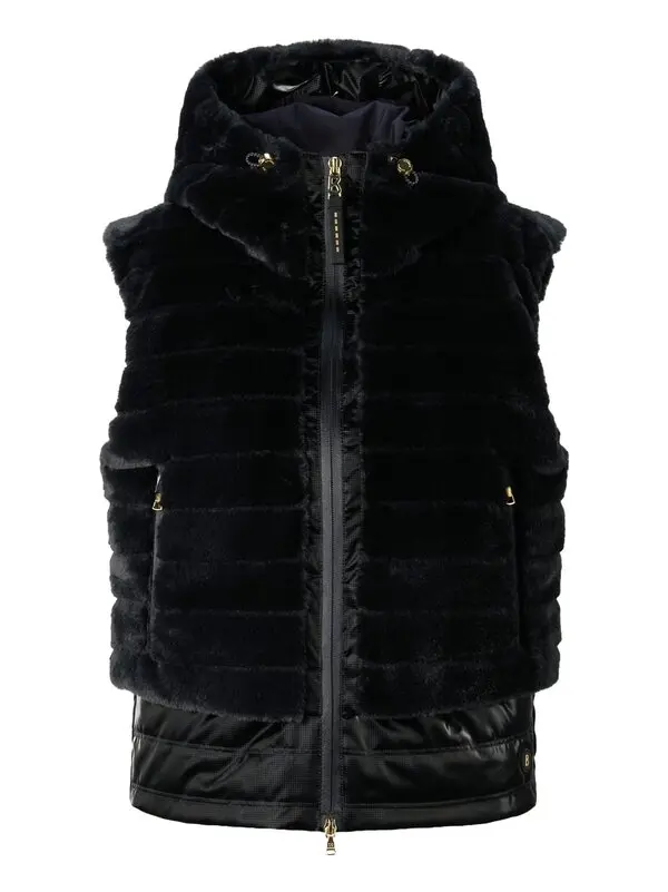 Bogner Manda Faux Fur Down Vest - Black