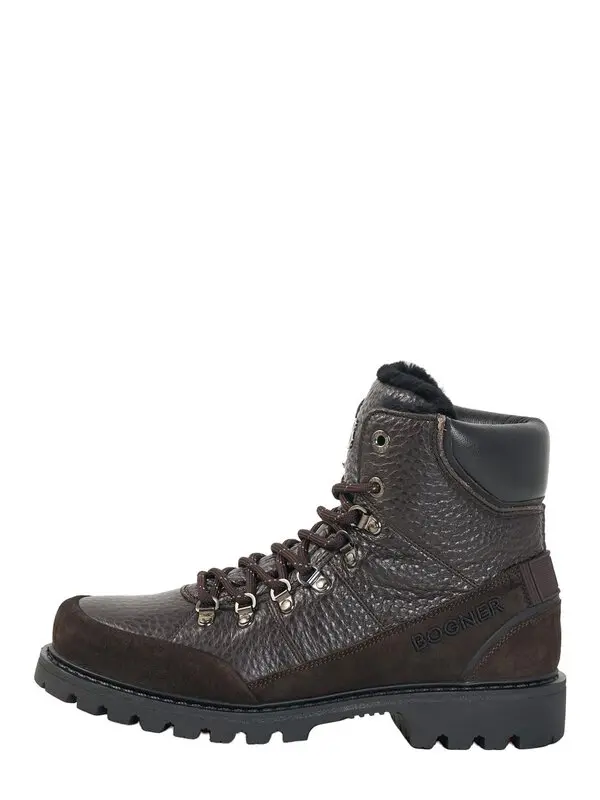 Bogner Helsinki Lace-up Boots With Spikes - Dark Brown