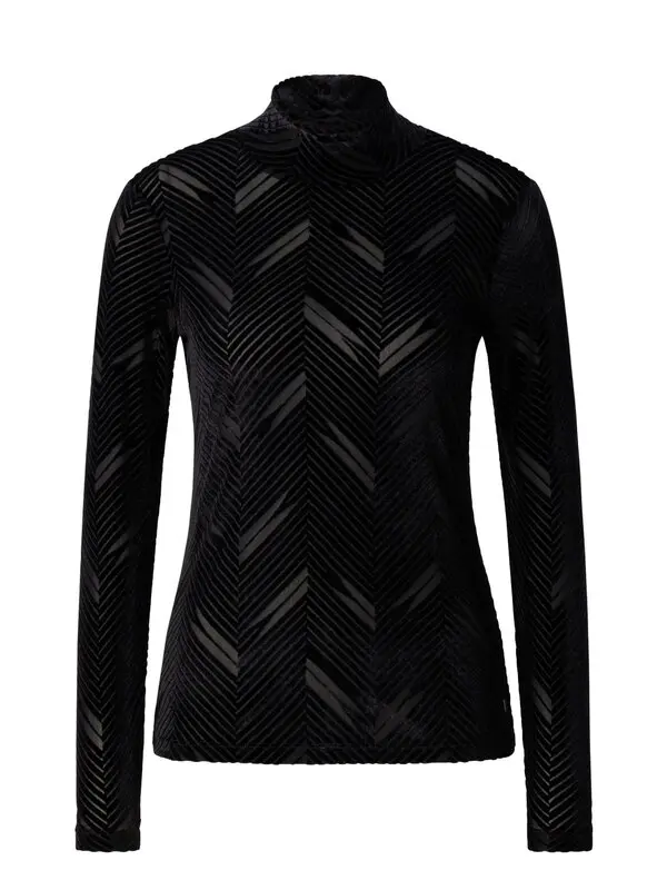 Bogner Cherie Velvet Long-sleeve Top - Black