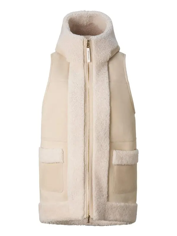 Bogner Lona Lambskin Vest - Camel/cream