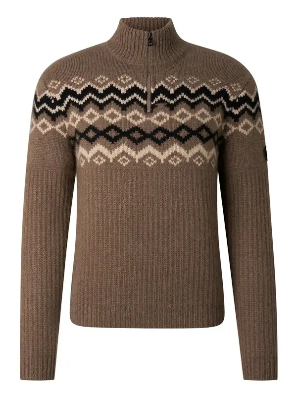 Bogner Ludi Cashmere Sweater - Hazel/beige/black