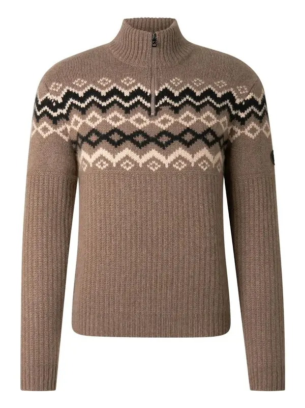 Bogner Ludi Cashmere Sweater - Hazel/beige/black