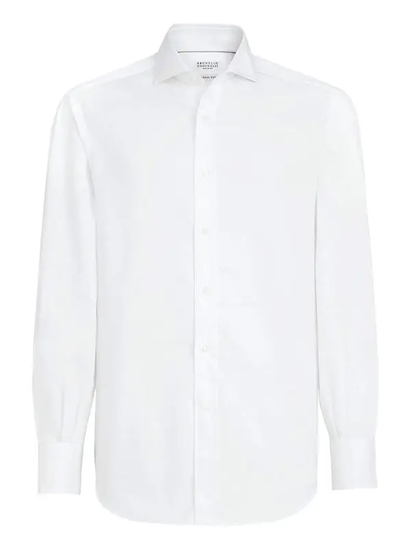 Brunello Cucinelli Cotton Twill Shirt - White