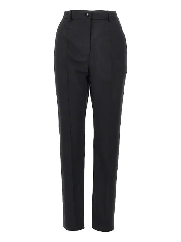 Dolce & Gabbana Wool Twill Pants - Black