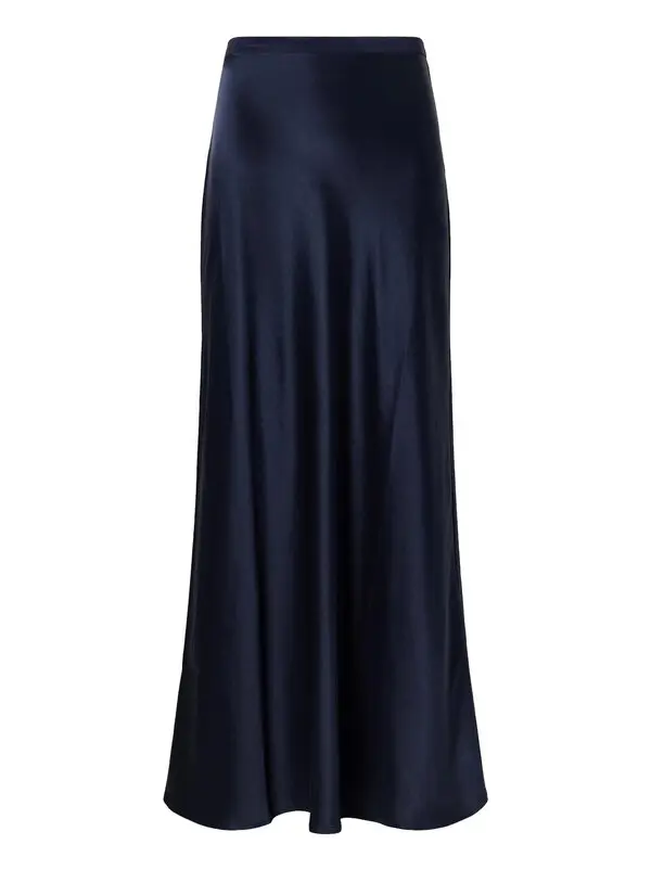 ANINE BING Bar Satin Maxi Skirt - Blue