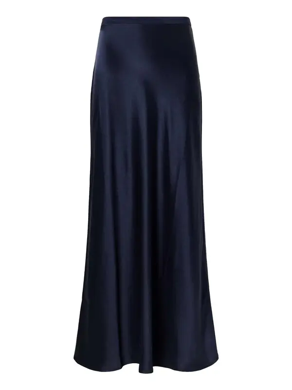 ANINE BING Bar Satin Maxi Skirt - Navy