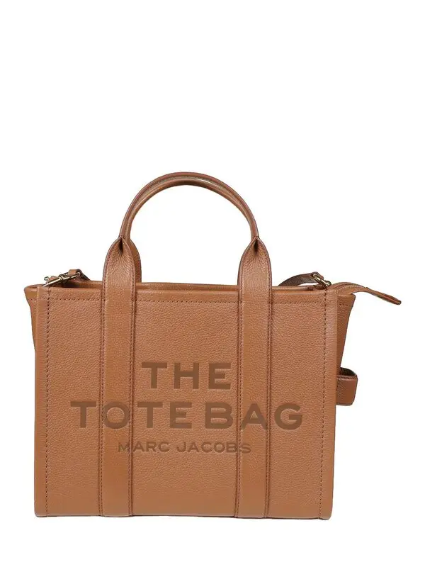 Marc Jacobs The Tote Bag In Grained Leather - Brown