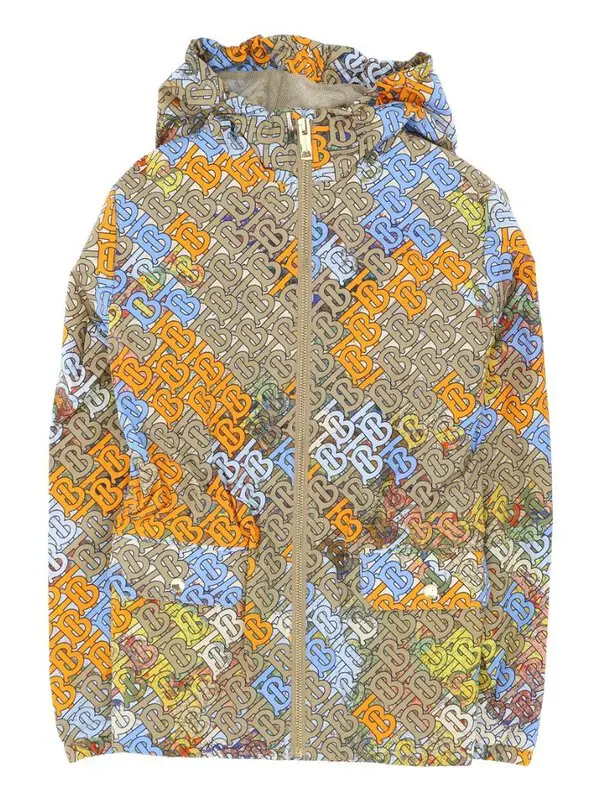 Burberry Monogram-print Hooded Jacket - Multicolor