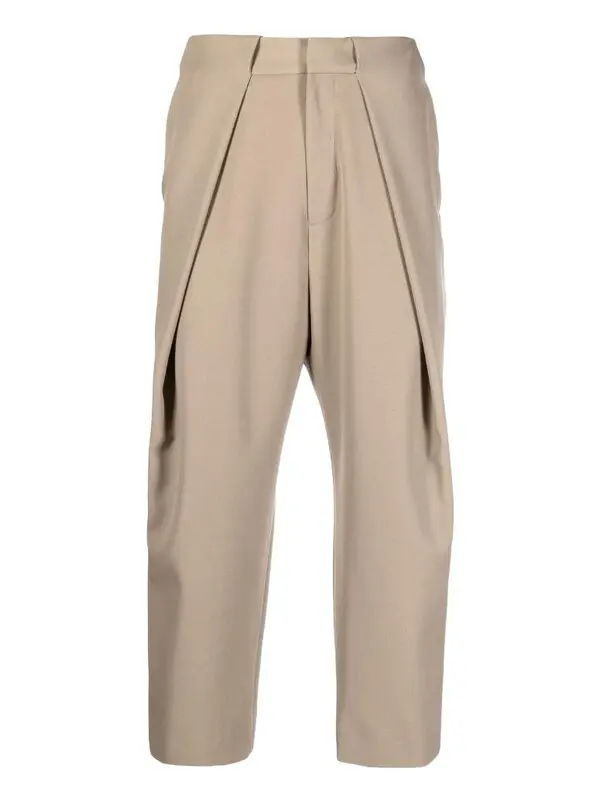 Balmain Pleated Hem Trousers - Nude