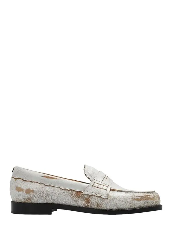 GOLDEN GOOSE Jerry Distressed Loafers - Gray