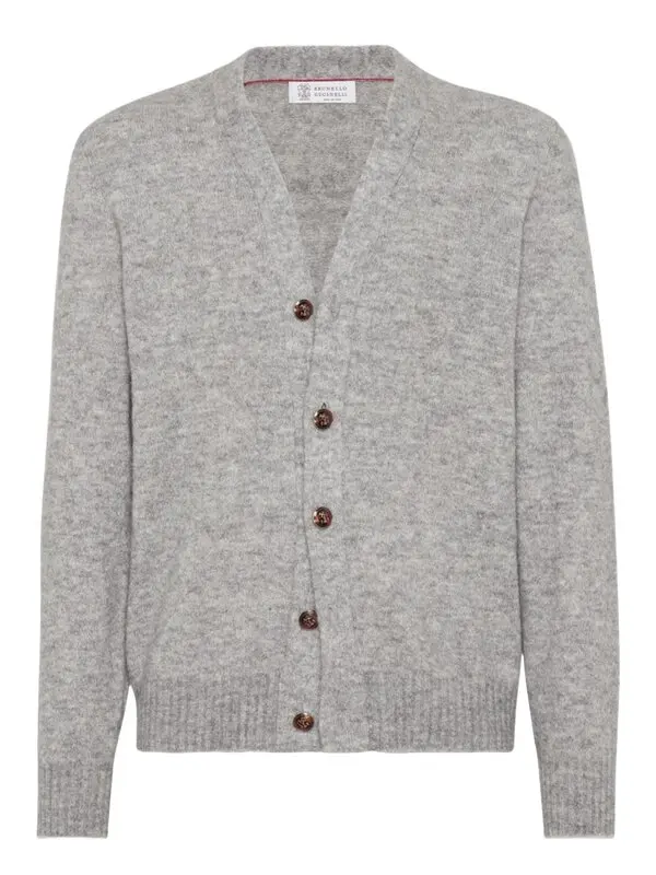 Brunello Cucinelli Buttoned Long-sleeved Cardigan - Grey