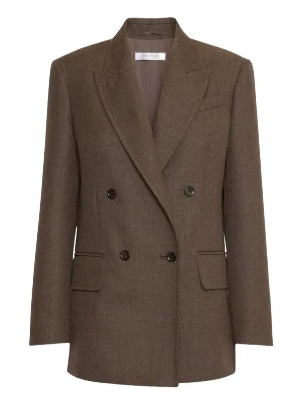 Max Mara Pulvino Double-breasted Blazer - Mud