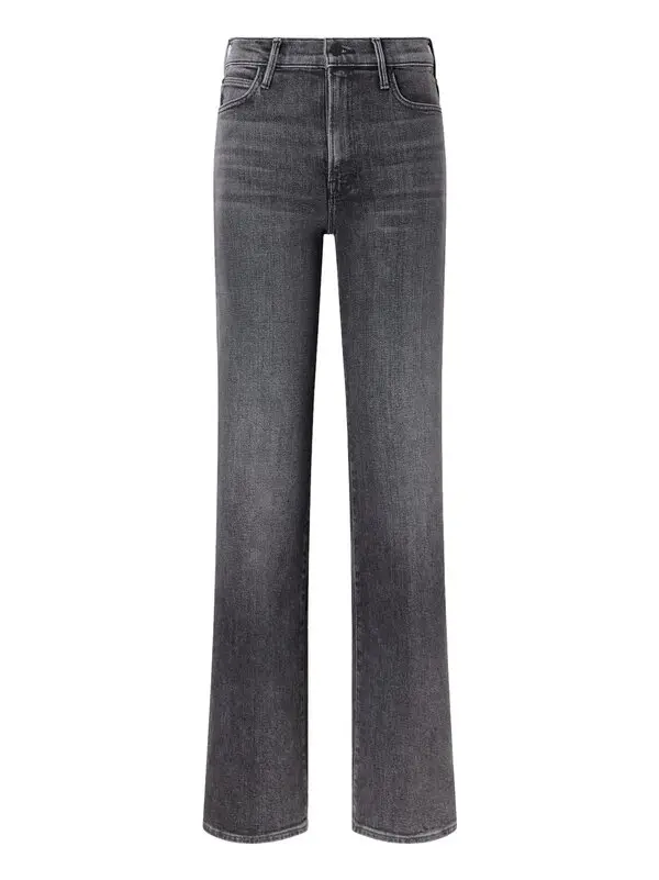 MOTHER The Kick It High-rise Straight-leg Stretch Jeans - Black
