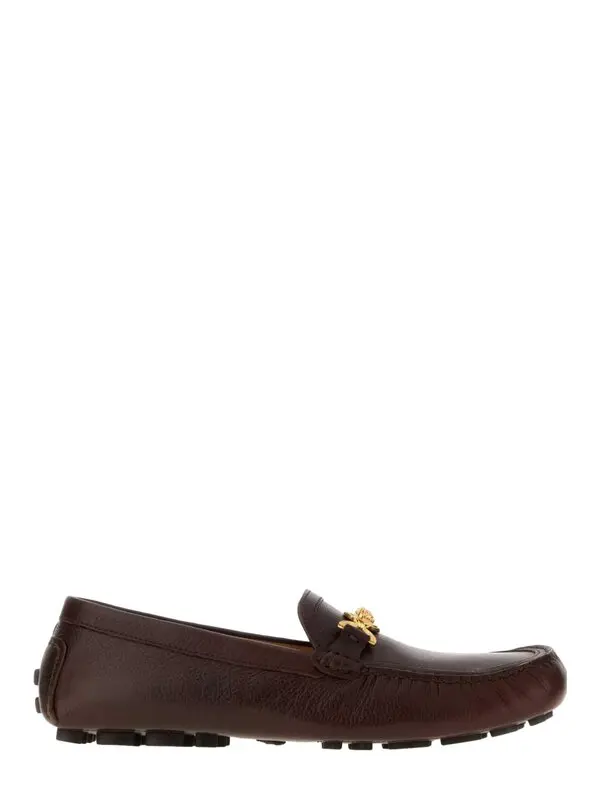 Versace Medusa Driver Moccasins - Dark Brown