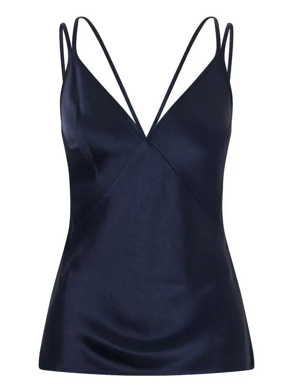 ANINE BING Blanca Satin Cami - Blue