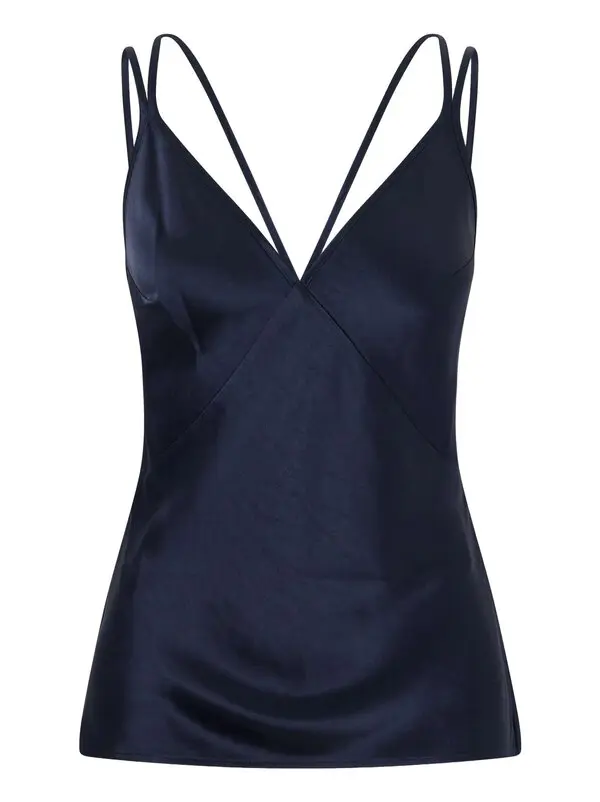 ANINE BING Blanca Satin Cami - Navy