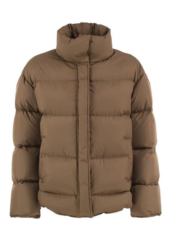 Max Mara Quilted Puffer Jacket - Brown