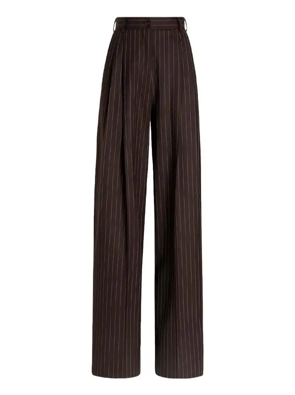 Dolce & Gabbana Pinstripe Wool Trousers - No