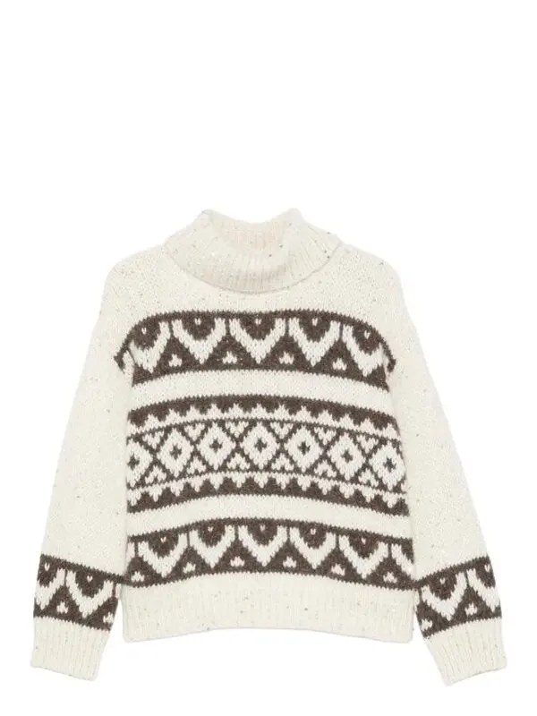 Peserico Long-sleeved Sweater - Off White