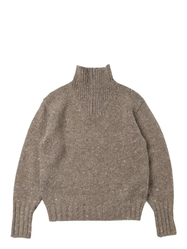 Auralee Quarter-zip Sweater - Brown
