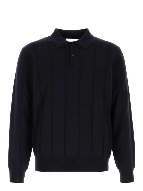 Canali Half Zip Knitted Polo Top - No