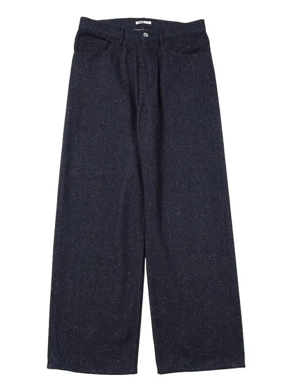 Auralee Wide-leg Casual Trousers - Deep Blue