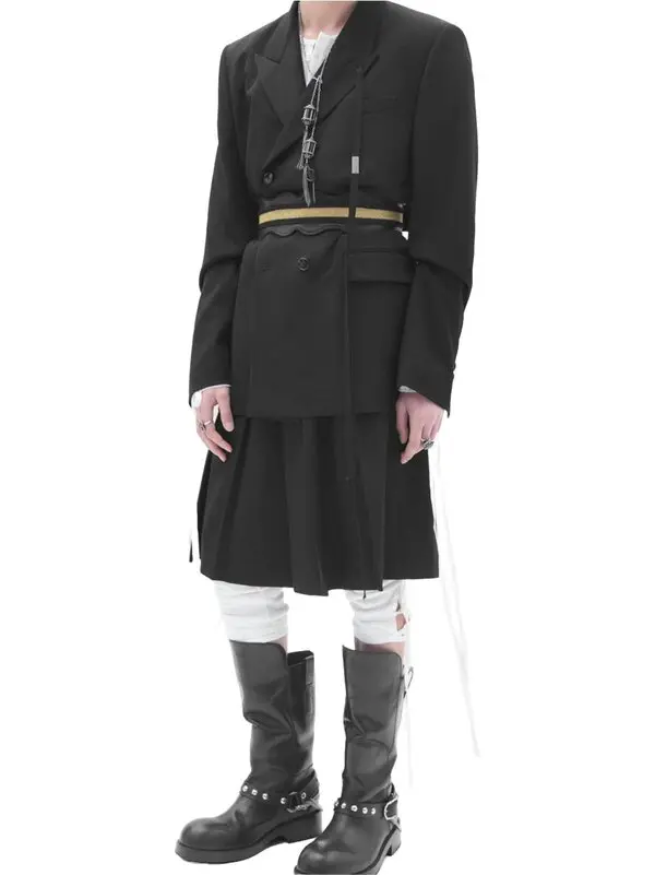 ANN DEMEULEMEESTER Pleated Wide-leg Bermuda Shorts - Black