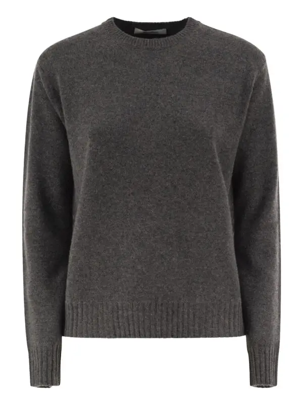 Max Mara Lume Crewneck Knitted Jumper - Dark Gray