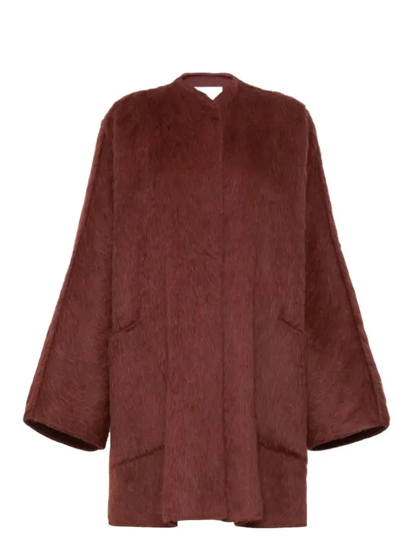 Max Mara Brushed-finish Oversized Coat - Rust-colored