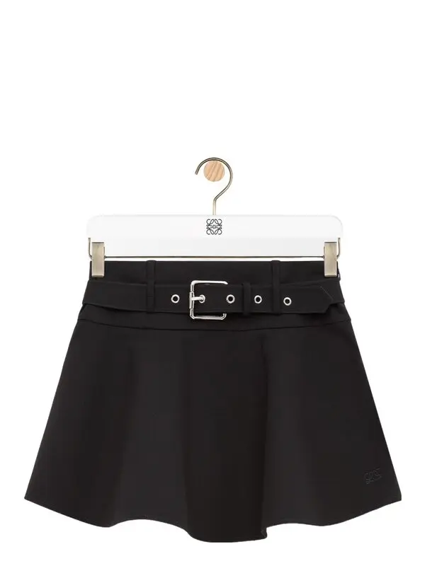 Loewe Mini Skirt In Cotton - Black