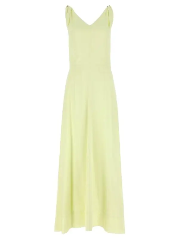 LANVIN V-neck A-line Dress - Yellow