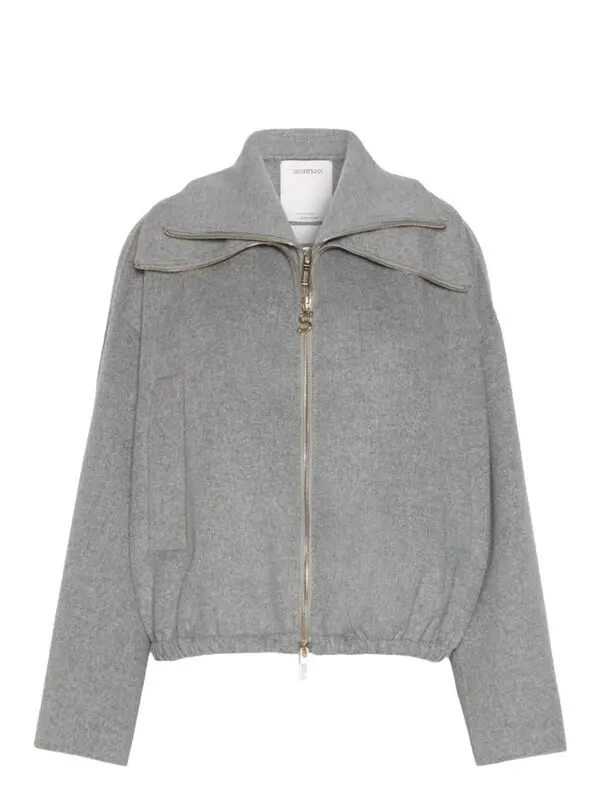 Sportmax Drawstring-hem Jacket - Medium Gray