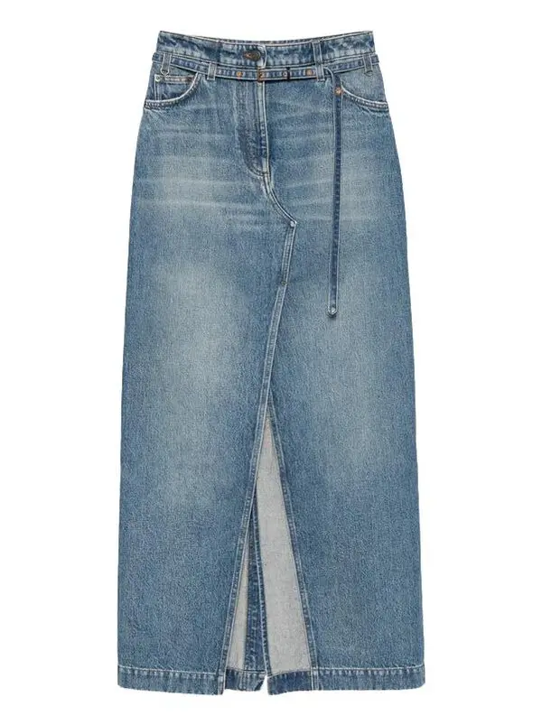 Dries Van Noten Denim Skirt - Blue
