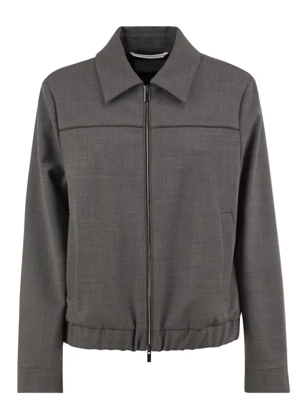 Peserico Stretch Bomber Jacket - Black
