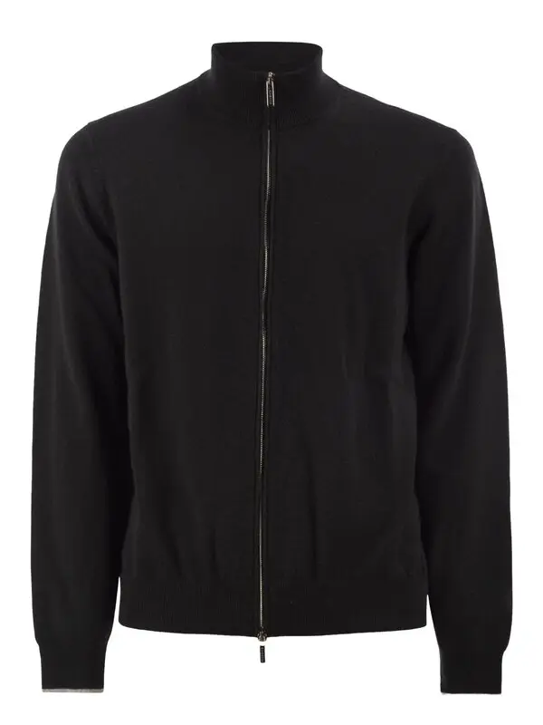 Peserico Long-sleeve Casual Zip-up Jacket - Black