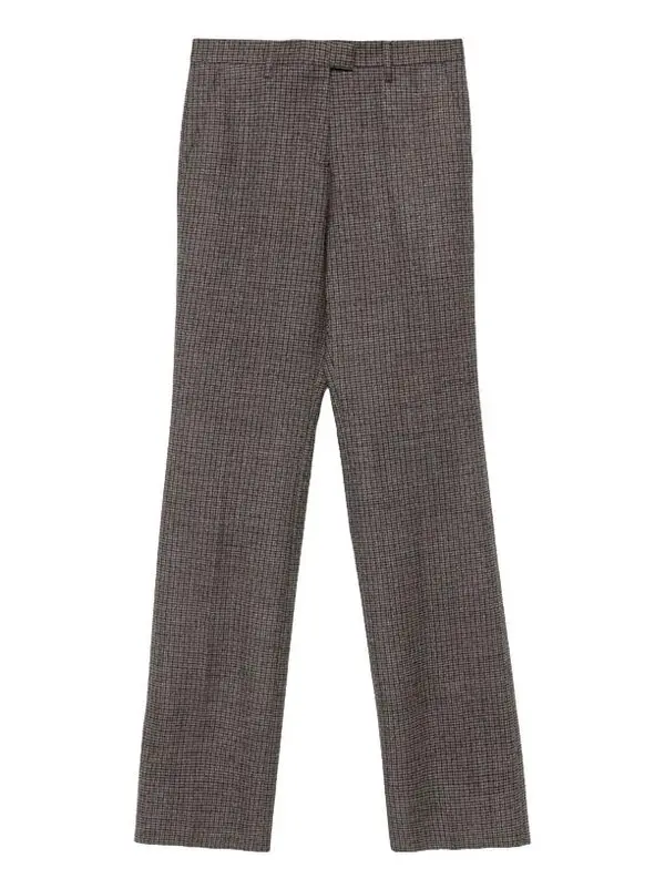 Etro Check Straight-leg Trousers - Black