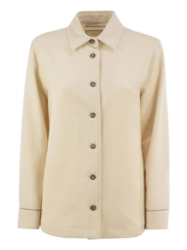 Peserico Button-front Long-sleeve Casual Shirt-style Jacket - No