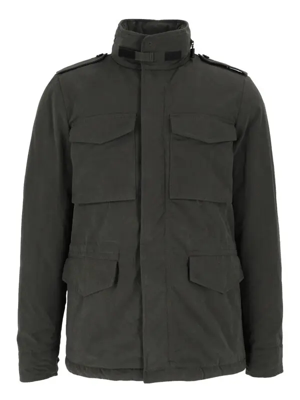 Aspesi High Neck Long-sleeved Jacket - Black