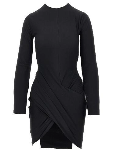 Jacquemus Draped Mini Dress - Black