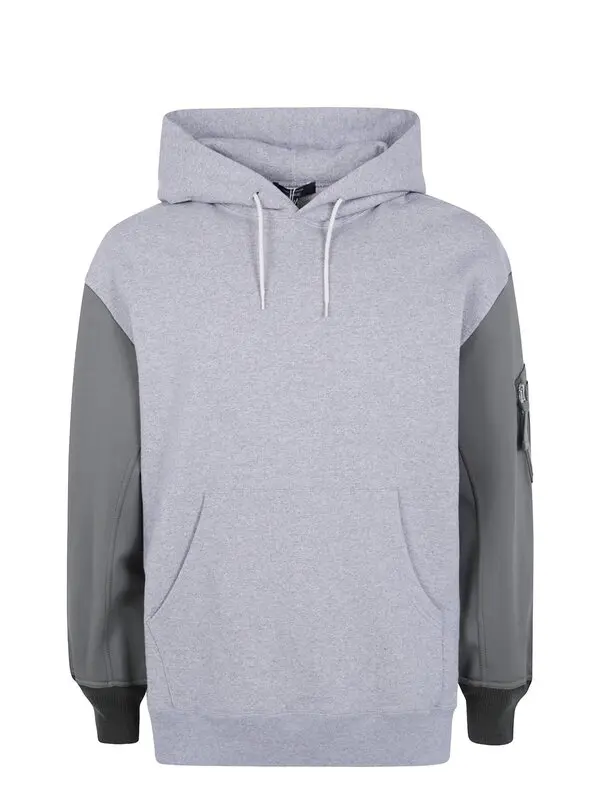 Comme Des Garçons Homme Long Sleeve Drawstring Hoodie - Gray