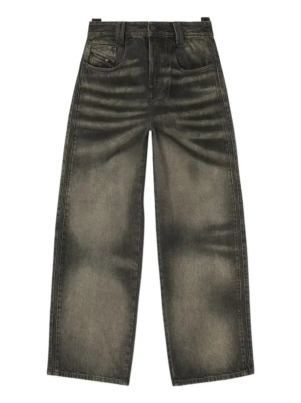 DIESEL® 1982 D-hakou High Waist Relaxed Jeans - Black/dark Grey