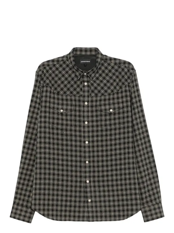 Emporio Armani Check-pattern Western-yoke Shirt - No