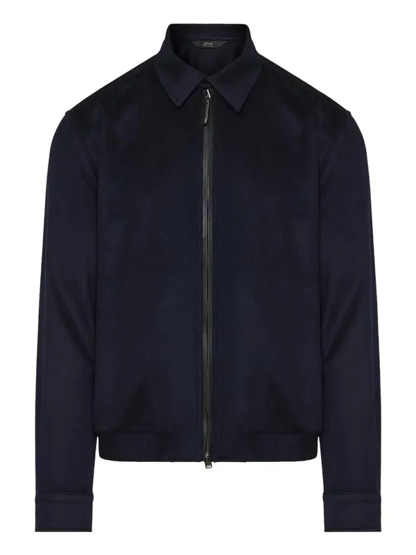 Brioni Casual Zip-up Jacket - Midnight Blue